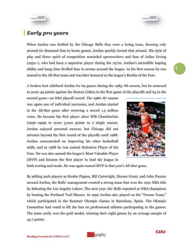 Michael Jordan Biography | PDF