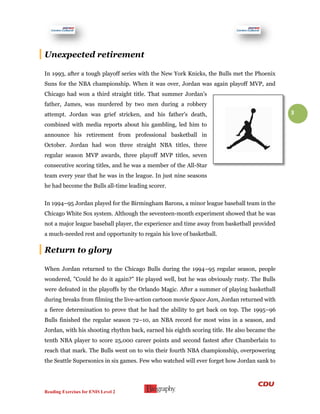 Michael Jordan Biography | PDF