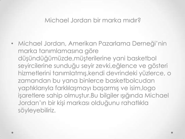 Michael Jordan Marka Analizi | PPT