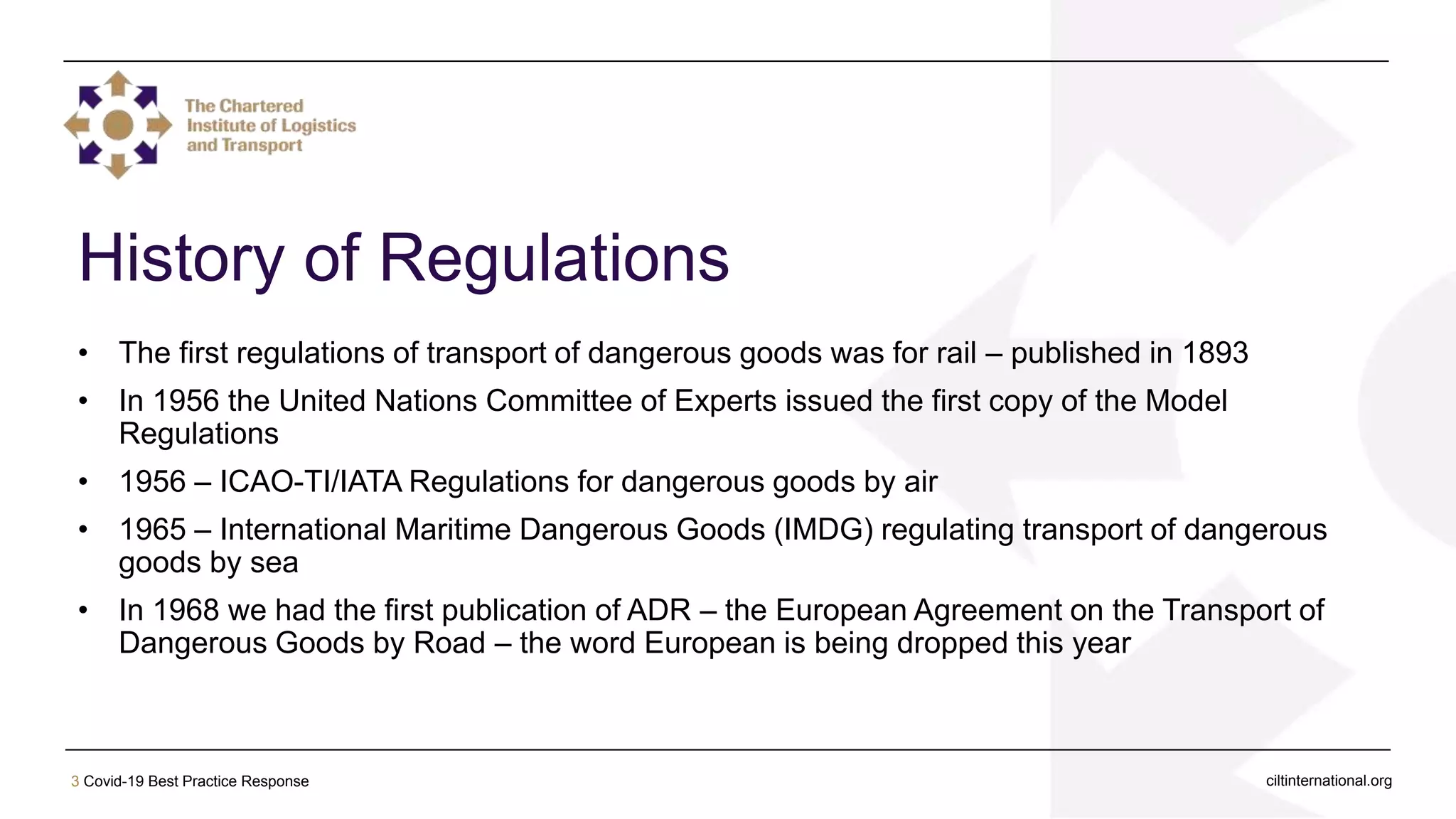 Transport of Dangerous Goods by Road - Need for Harmonisation and ...