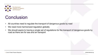Transport of Dangerous Goods by Road - Need for Harmonisation and ...