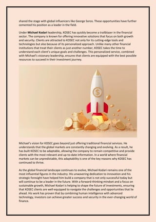 Michael Kodari The Architect of Intelligent Investing | PDF