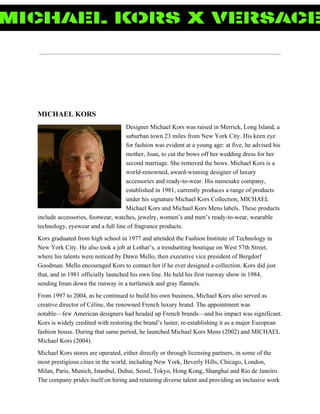 Michael kors and versace | PDF