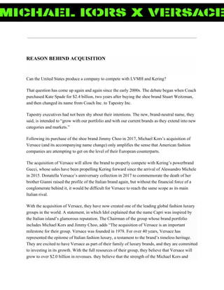 Michael kors and versace | PDF