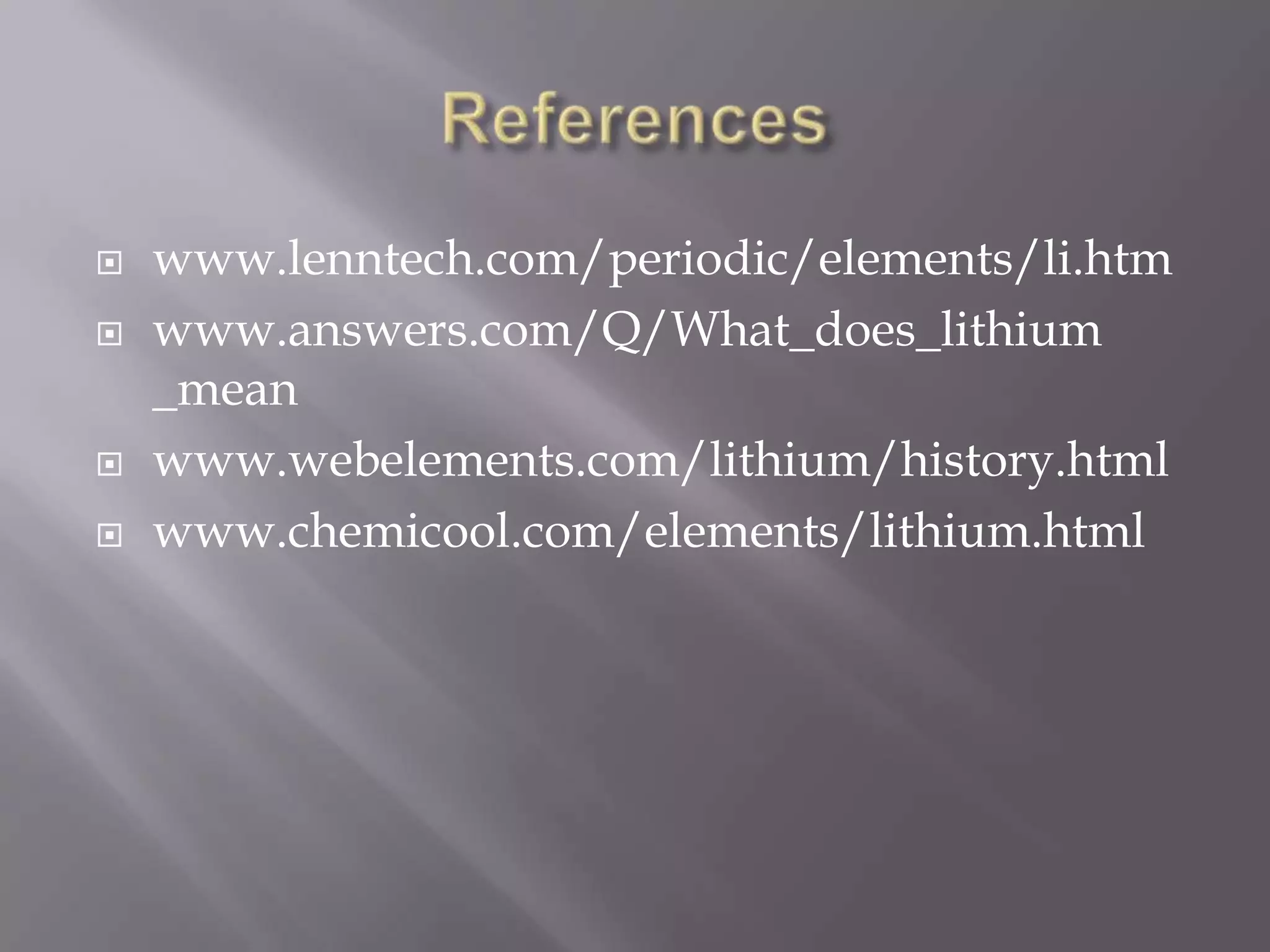 Lithium (Michael Krutzkamp) | PPTX