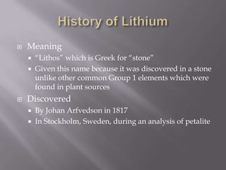 Lithium (Michael Krutzkamp) | PPT