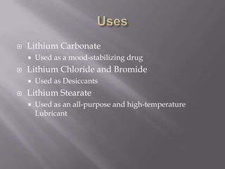 Uses Of Lithium