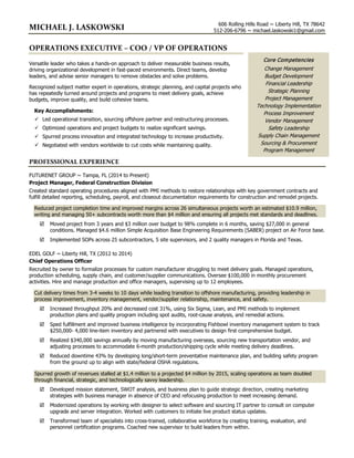 Michael laskowski Professional Resume | PDF