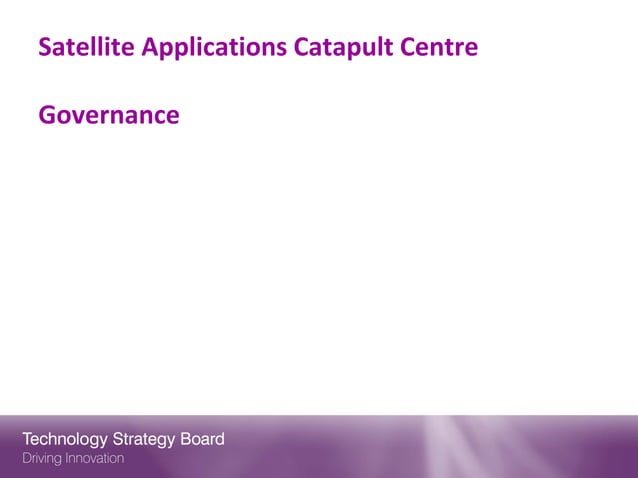 Satellite Applications Catapult Centre | PPT