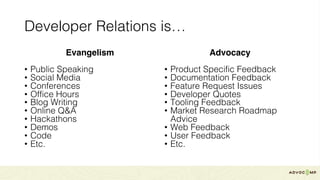 Developer Relations Vs Developer Marketing | PPT