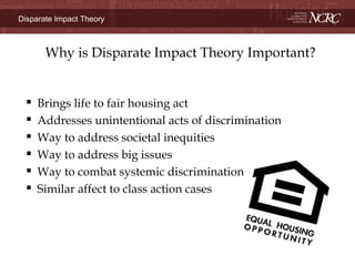 Michael Mitchell | Disparate Impact Theory | PPT