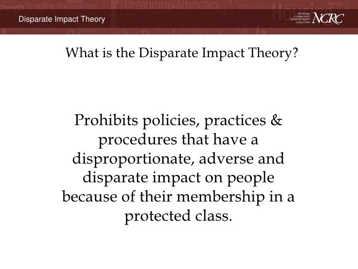 Michael Mitchell | Disparate Impact Theory Michael Mitchell | Disparate Impact Theory