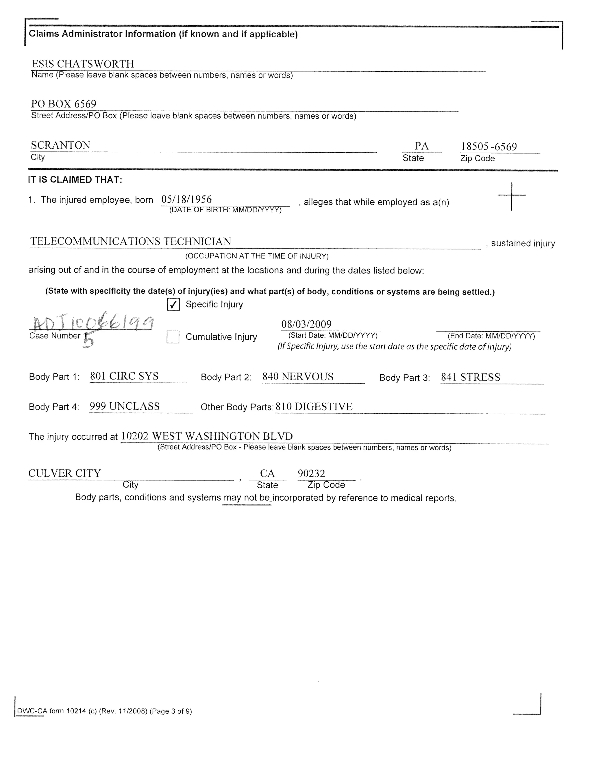 MICHAEL DAVID MOORE VS. SONY PICTURES ENTERTAINMENT INC., EAMS Case No ...