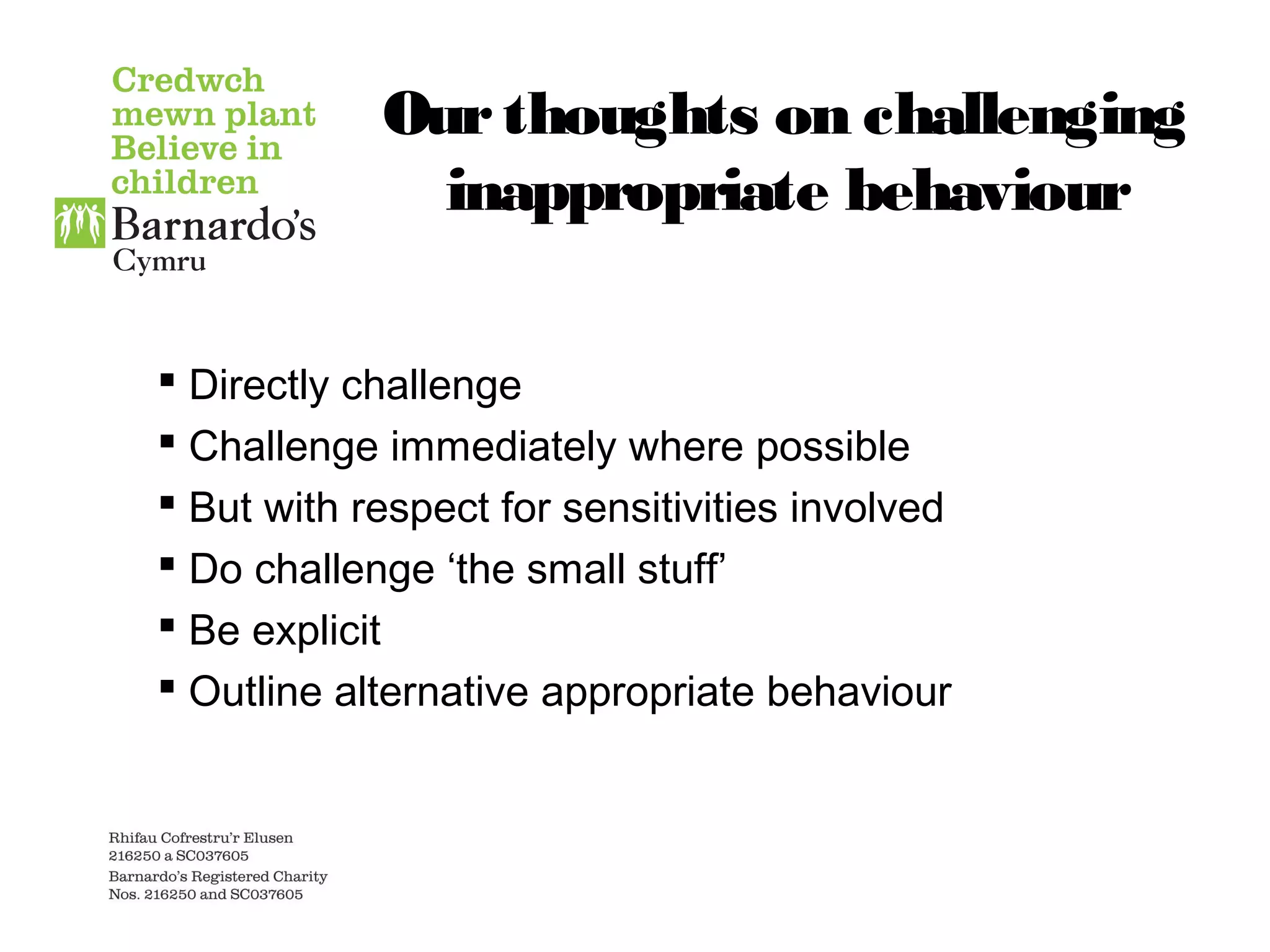 Michael Morgan - Barnardos Workshop | PPT