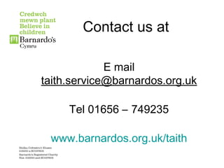 Michael Morgan - Barnardos Workshop | PPT