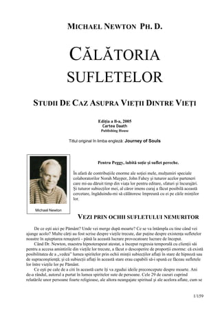 Michael newton 1. calatoria sufletelor | PDF