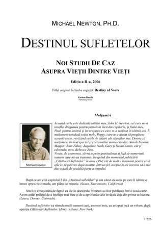 Michael newton destinul sufletelor | PDF