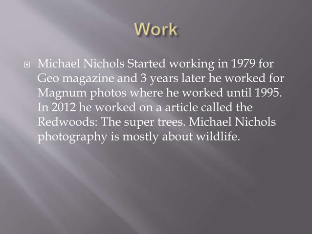 Michael nichols | PPT