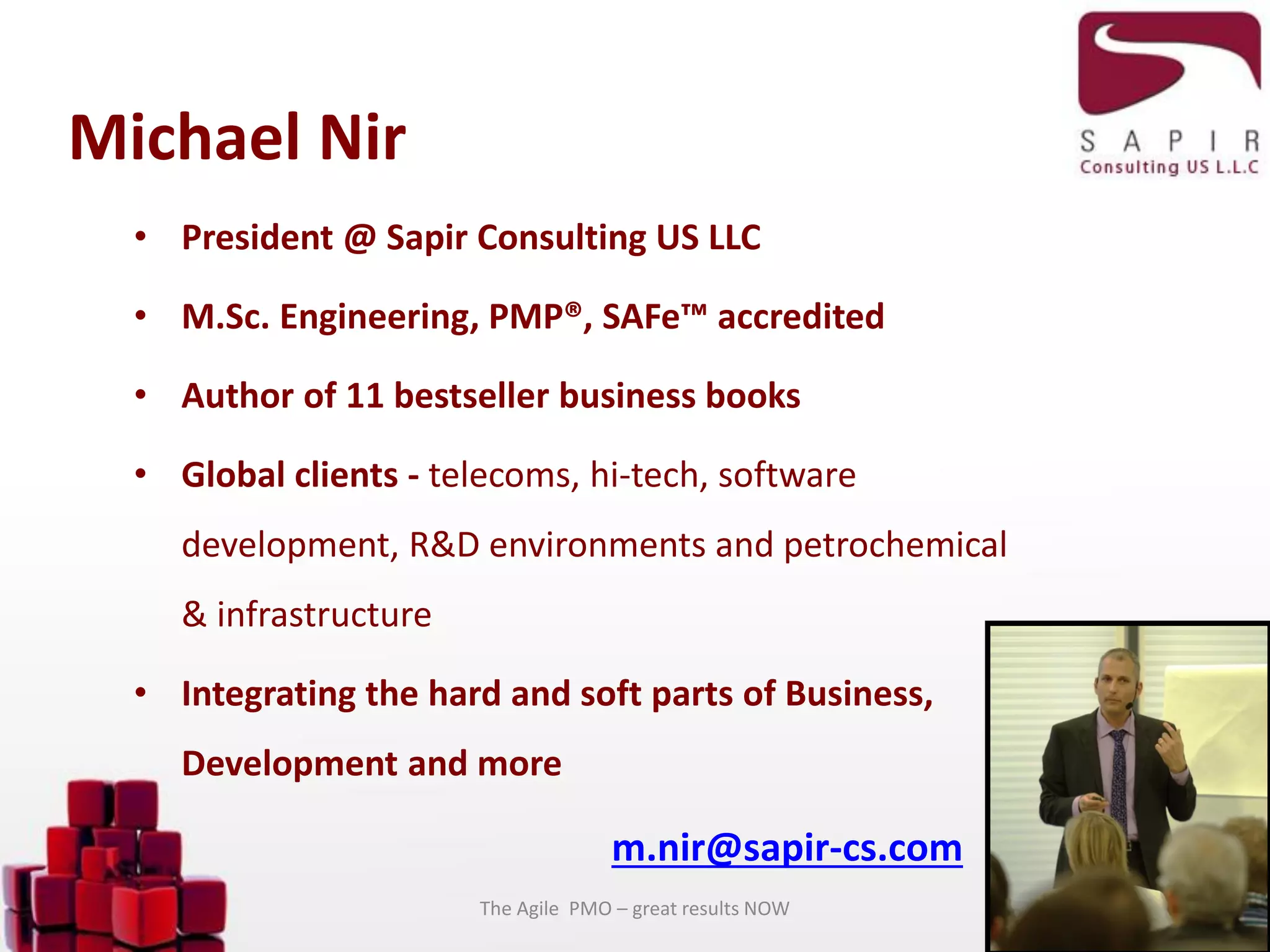 PMI Portland Michael Nir The Agile PMO | PDF