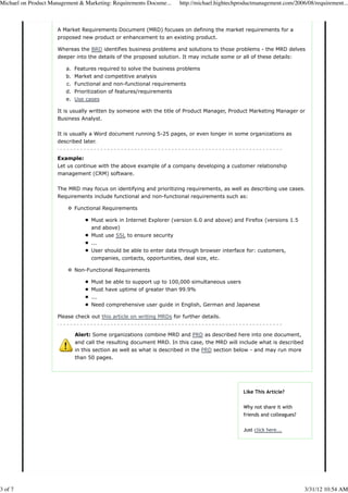 product management & marketing: requirements document alphabet soup ...