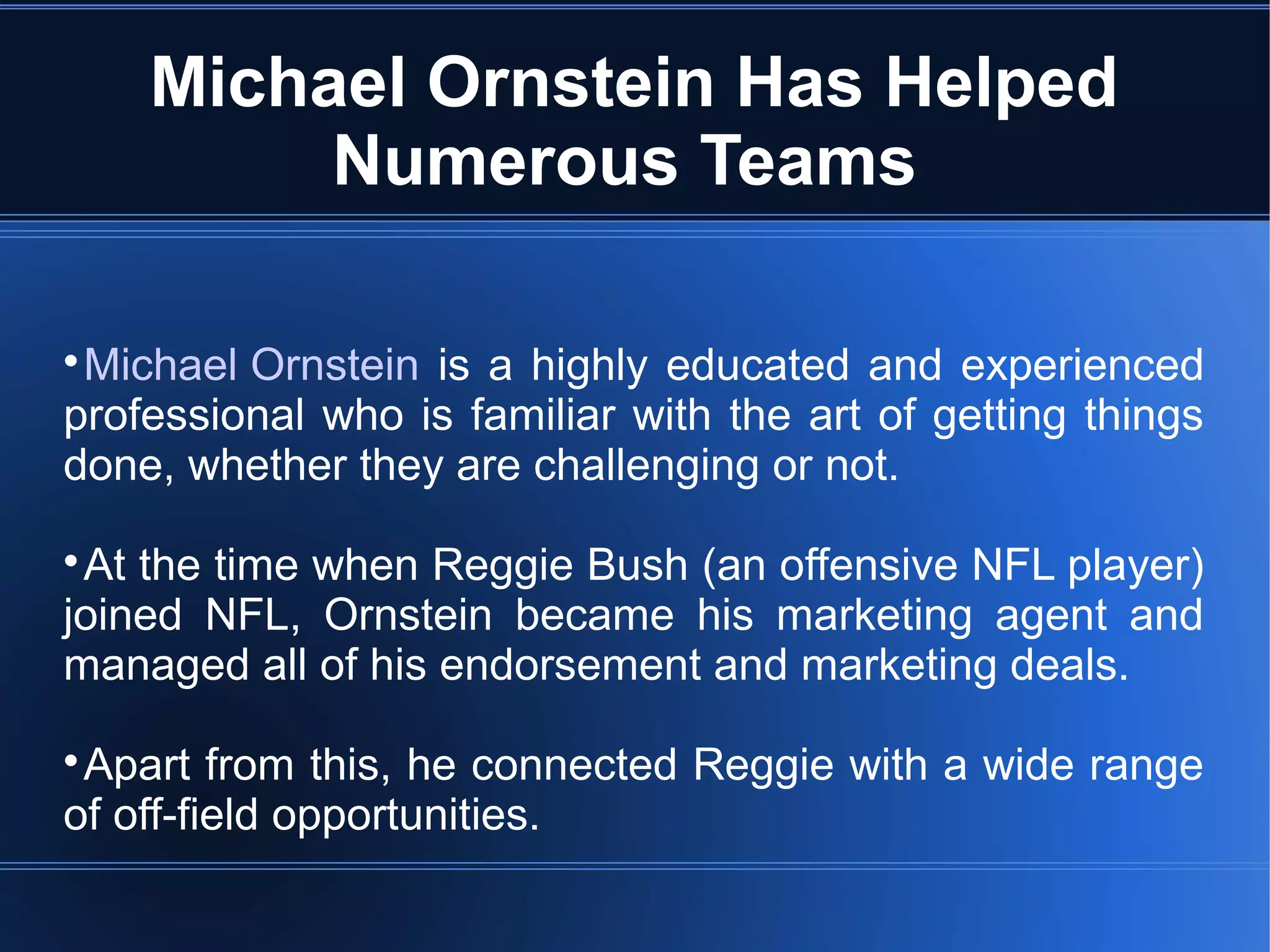 Michael ornstein | PPT