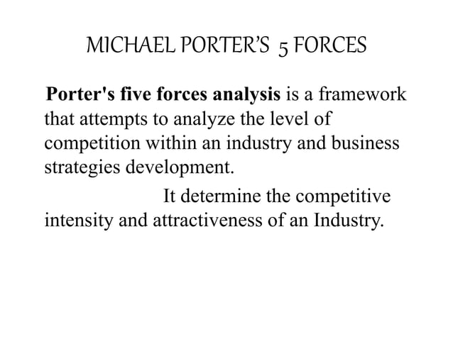 Michael porter’s | PPTX