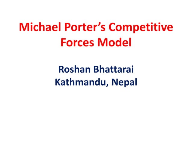 Michael porter's competitive forces model | PDF | Business ...