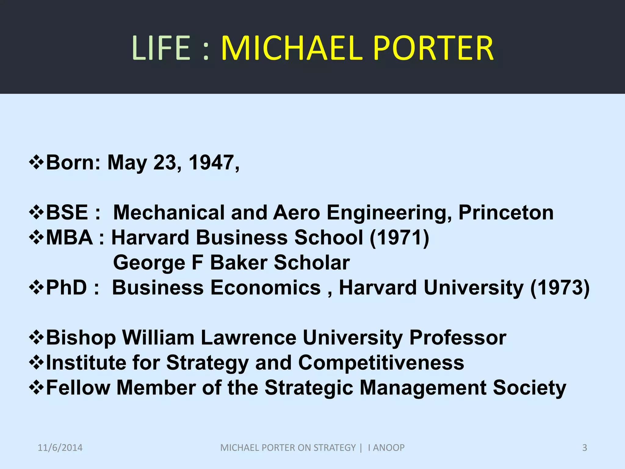 Michael Porter Strategy | PPTX