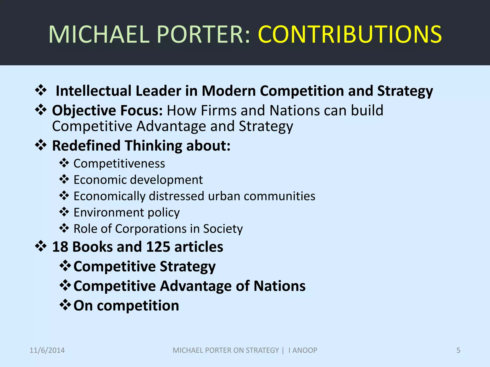 Michael Porter Strategy | PPTX