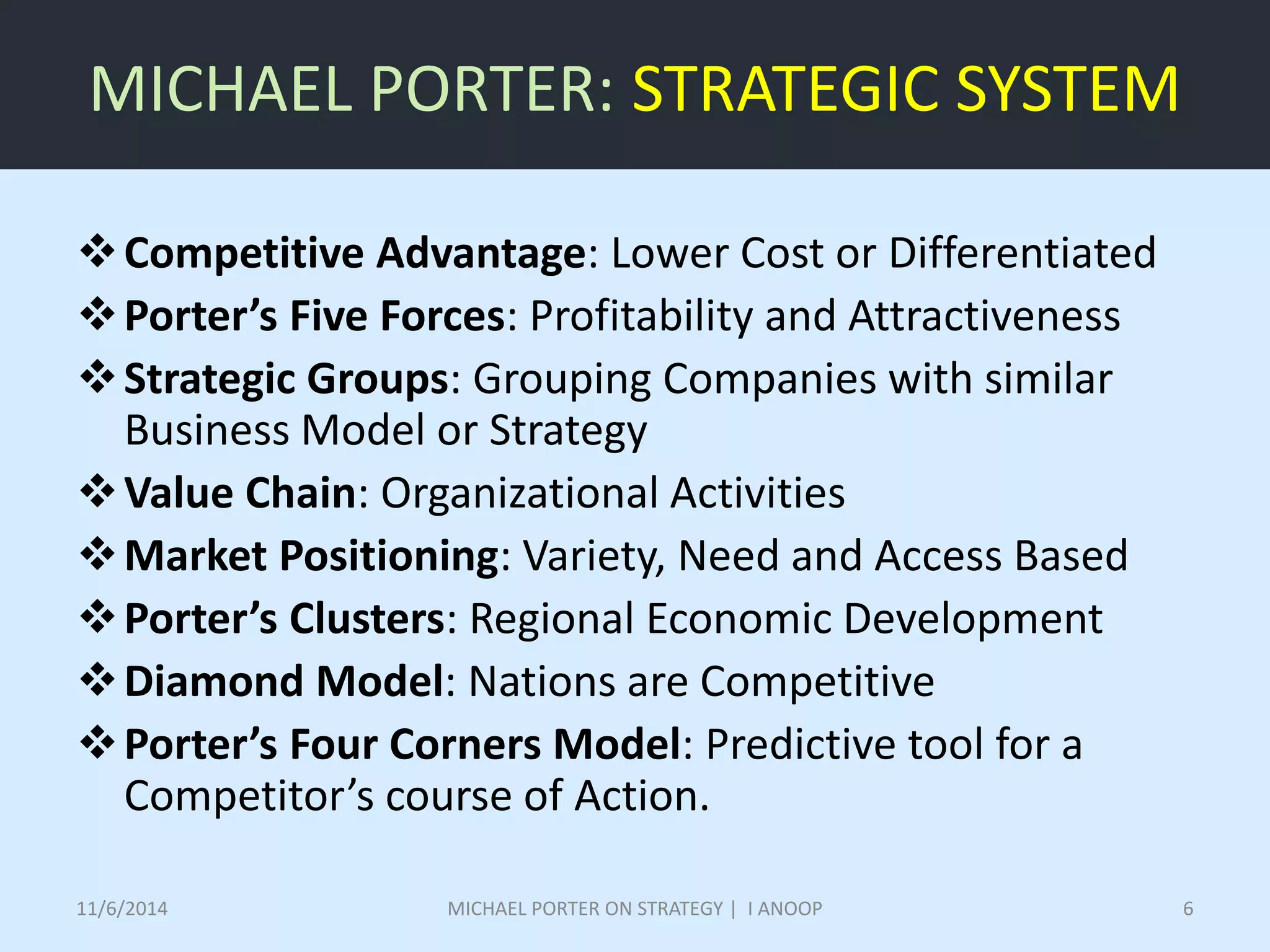 Michael Porter Strategy | PPTX