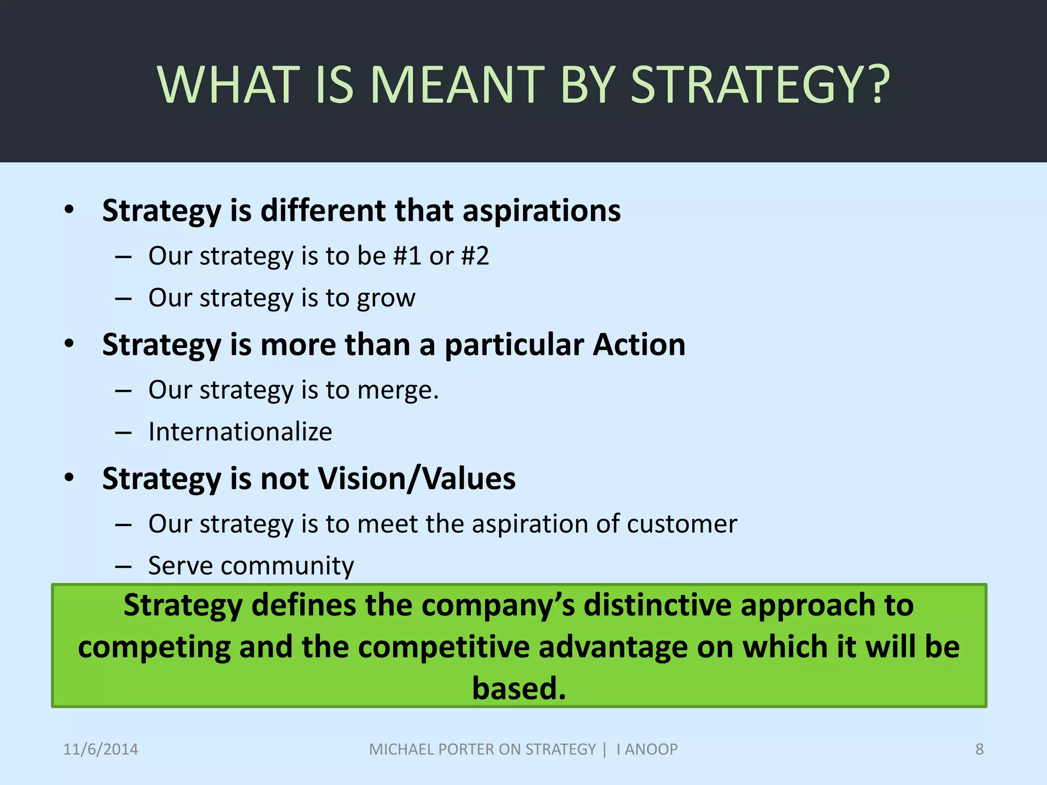 Michael Porter Strategy | PPTX