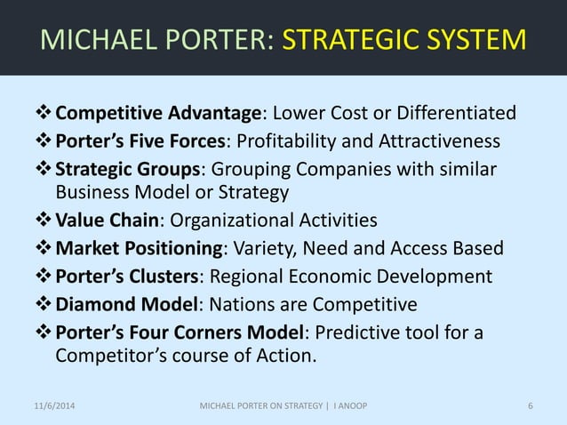 Michael Porter Strategy | PPTX | Business Administration | Business
