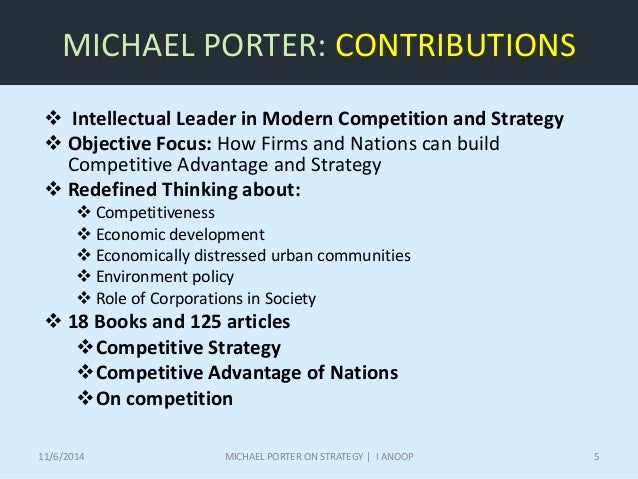 Michael Porter Strategy
