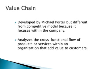 EXAMPLES OF MICHAEL PORTER VALUE CHAIN&5 FORCES | PPT