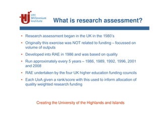 Research Excellence Framework 2014 [Michael Rayner & Shirley Leckie] | PDF