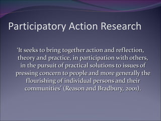 Action Research, Community Psychology and Men with Learning ...