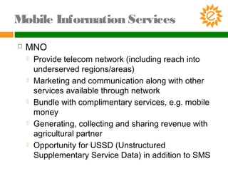 Mobile phones and agricultural value chains | PPT