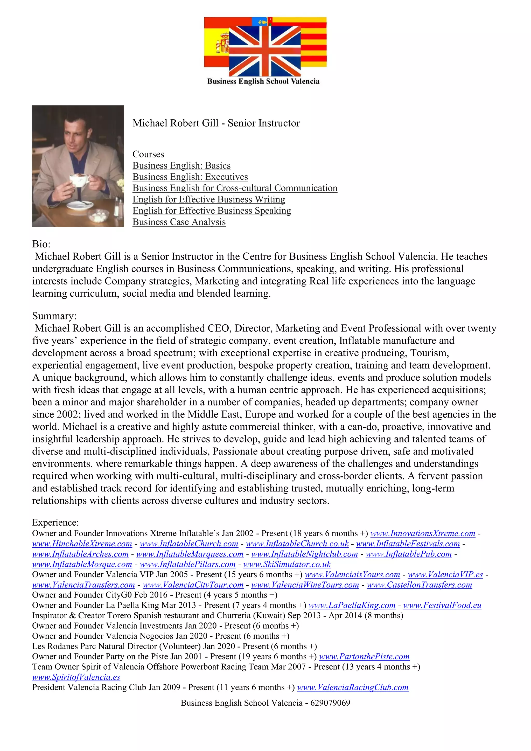 Michael Robert Gill Senior Instructor | PDF