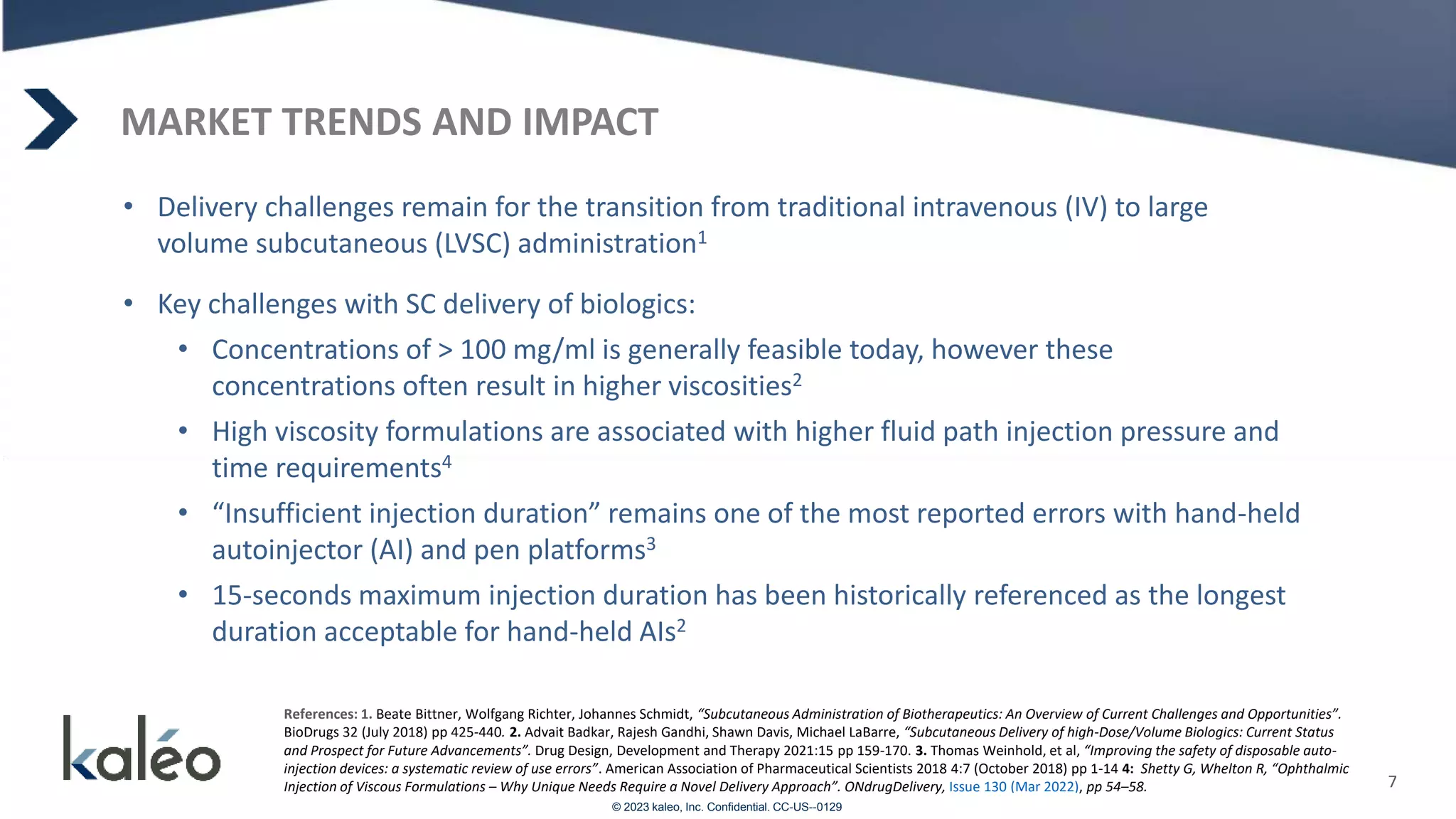 ISSUES IN DELIVERING HIGH-VOLUME, HIGH-VISCOSITY INJECTIONS | PPTX