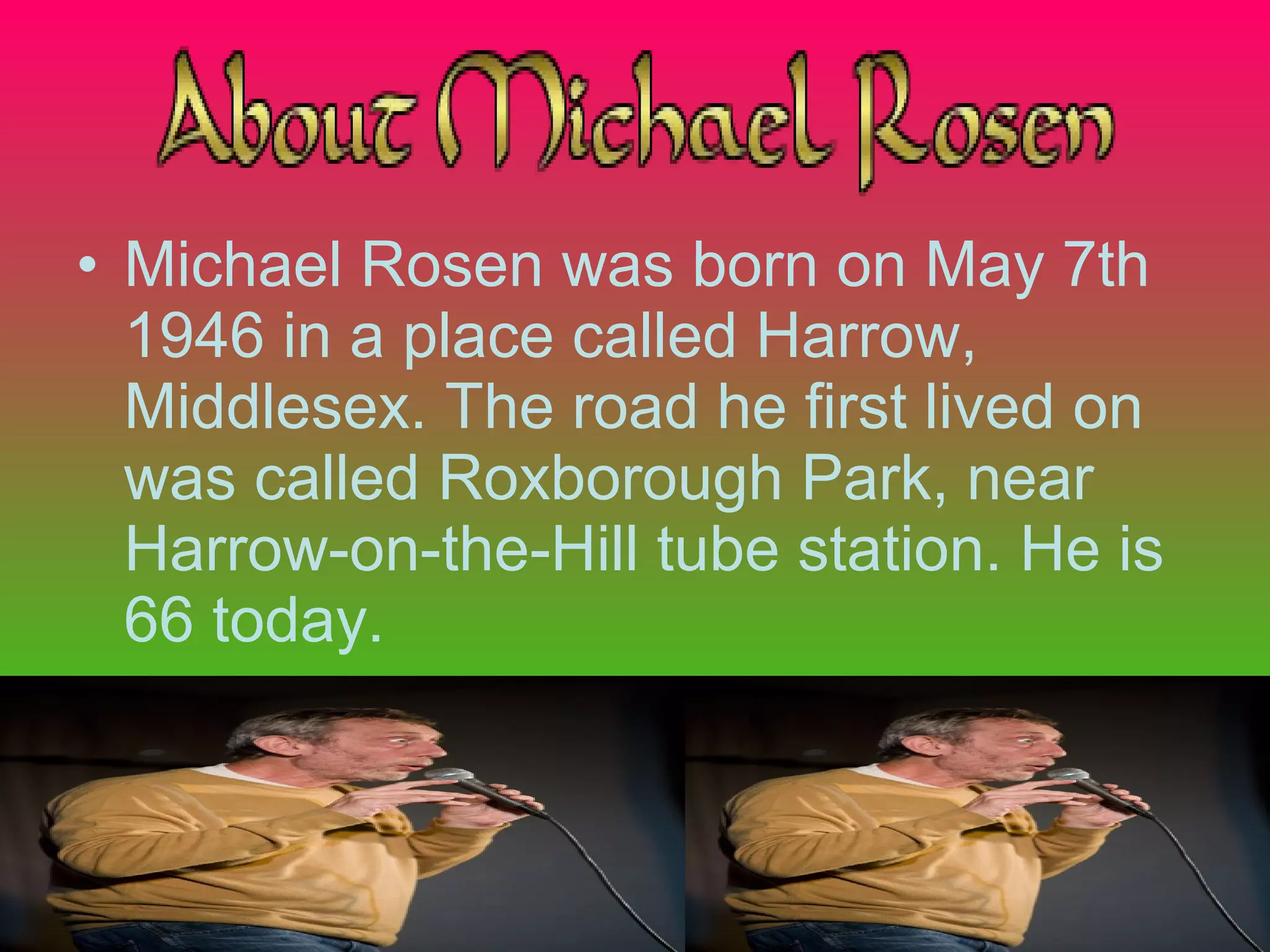 Michael rosen prem | PPT