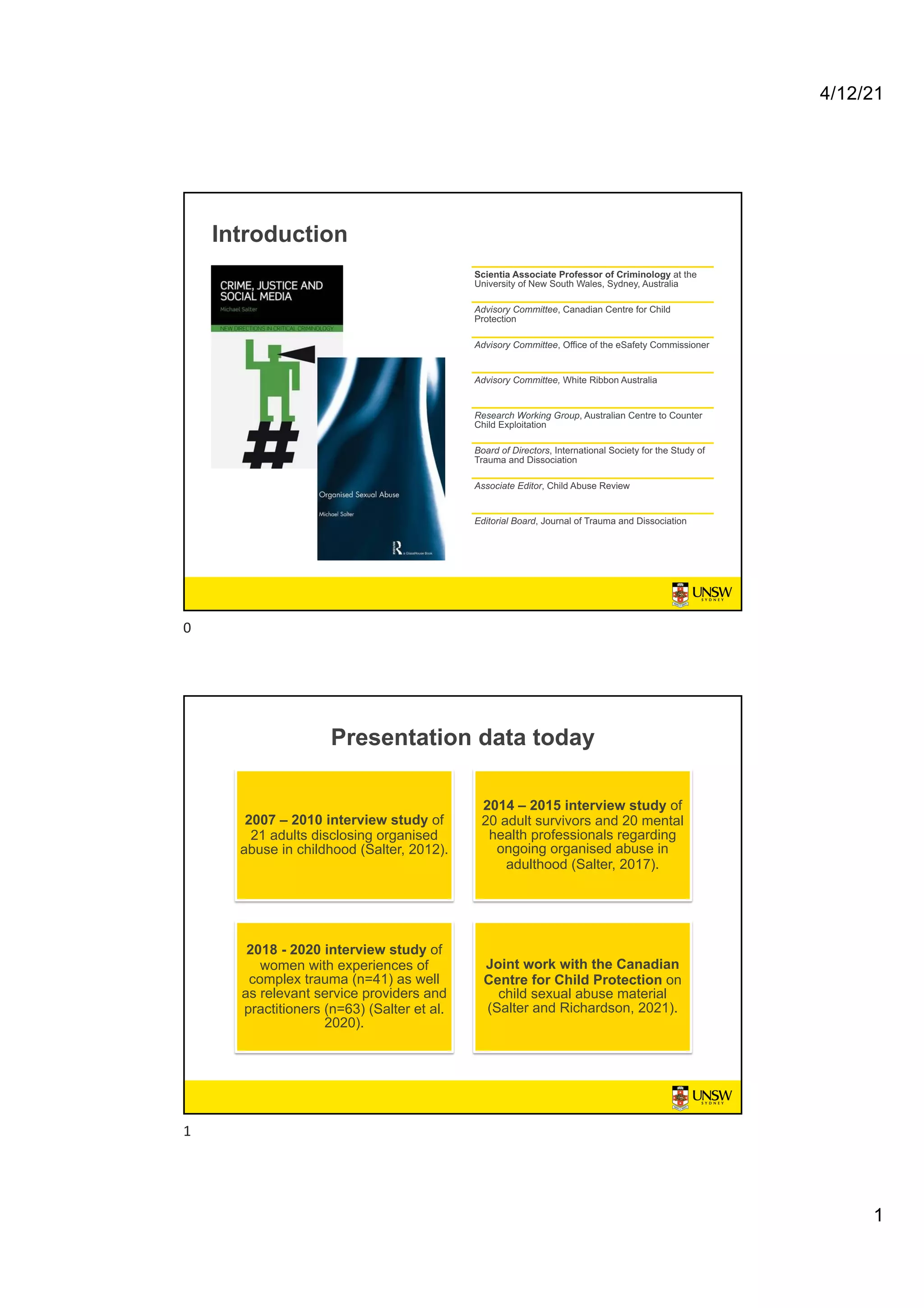 Organised Child Abuse in Australia and Internationally - Dr Michael ...