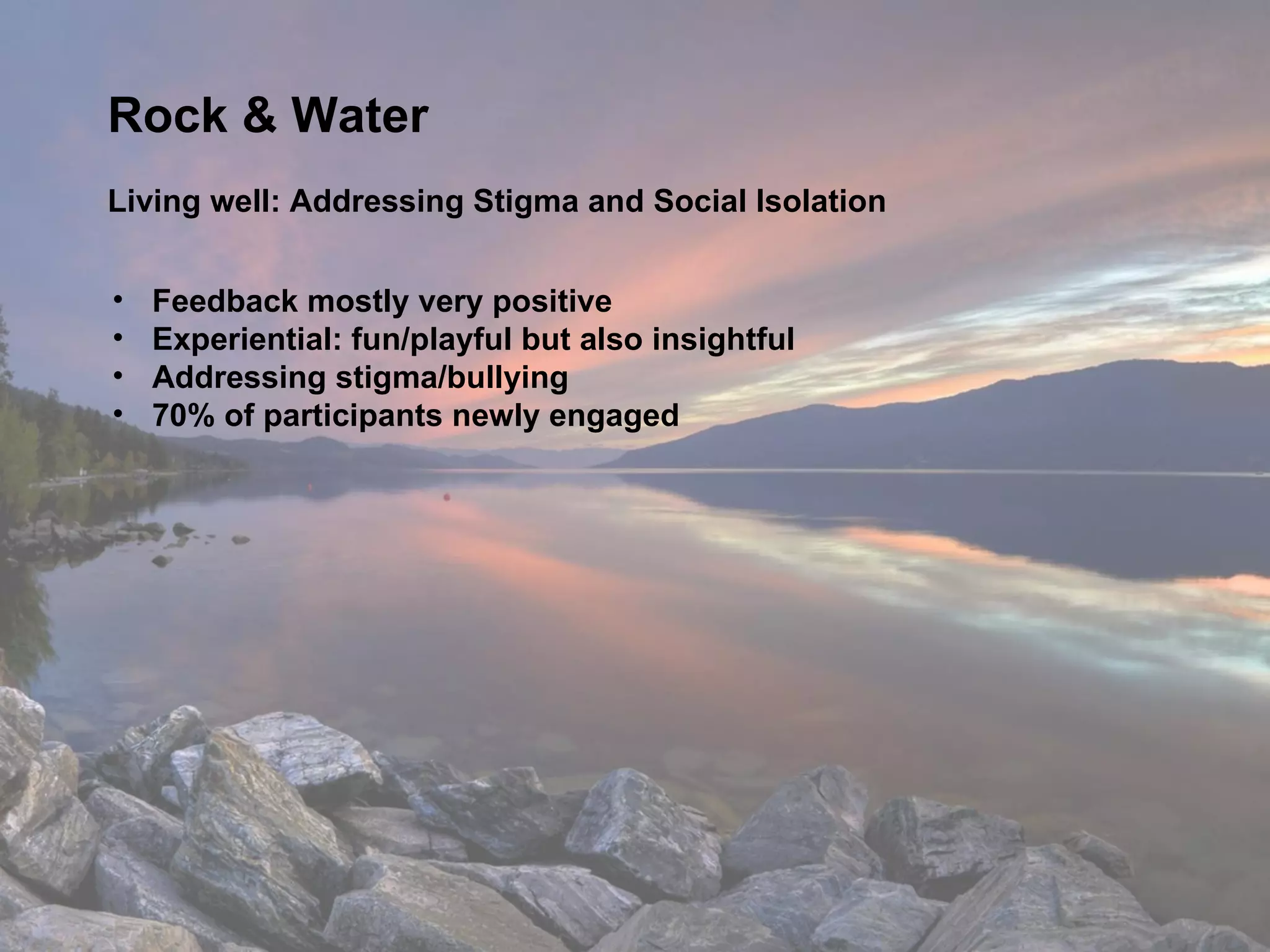 Rock and Water program | PPT