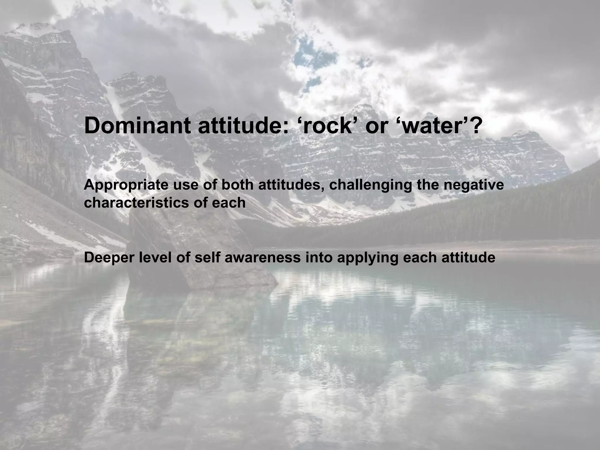 Rock and Water program | PPT