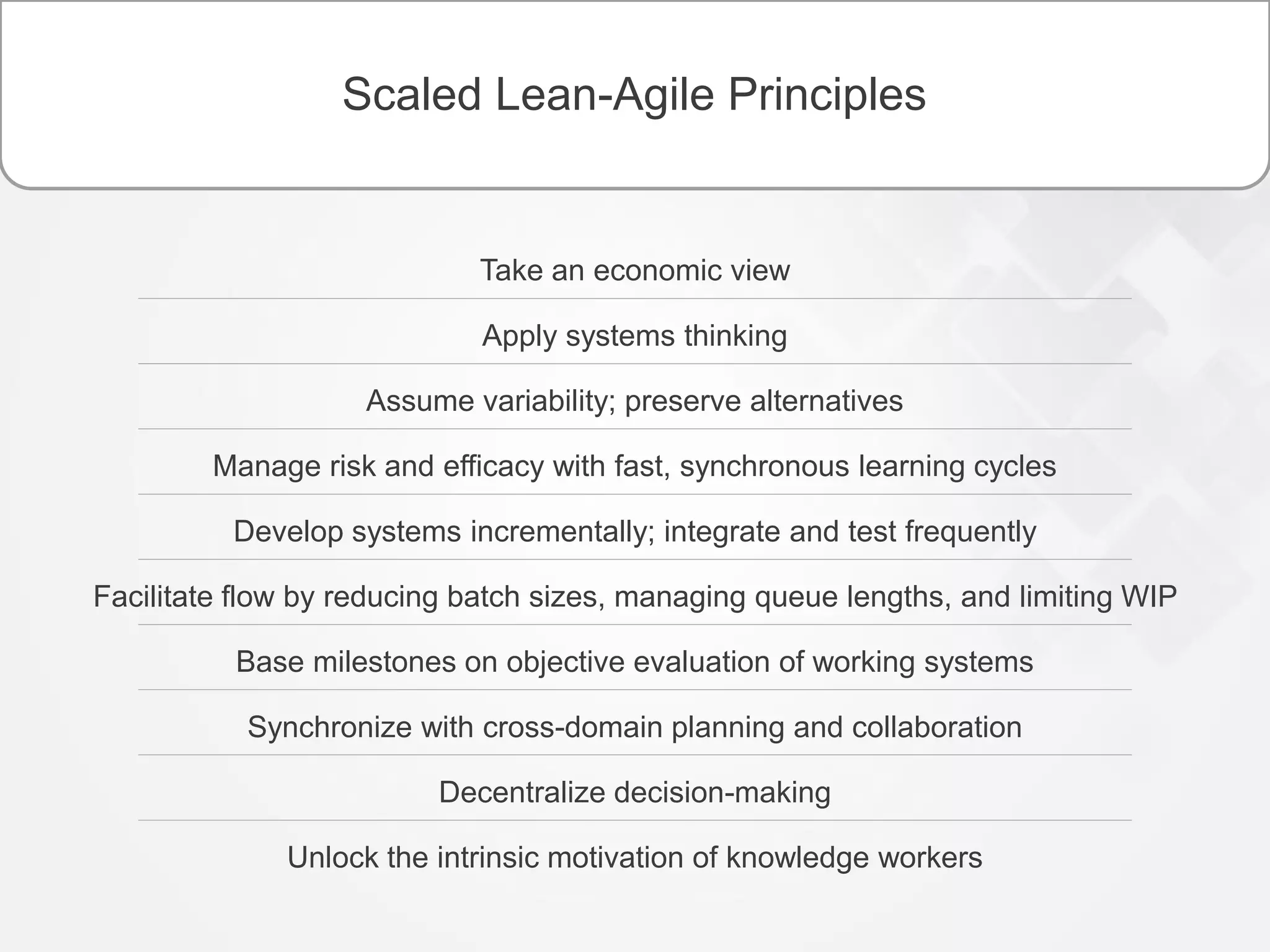 Be agile. Scale up. Stay Lean with SAFe by Michael Stump | PPT