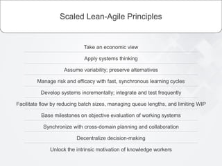 Be agile. Scale up. Stay Lean with SAFe by Michael Stump | PDF