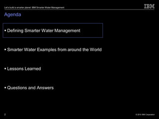 Michael Sullivan, IBM - Smarter Water for Smarter Cities | PDF