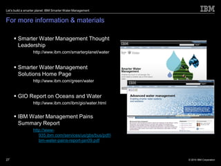 Michael Sullivan, IBM - Smarter Water for Smarter Cities | PDF