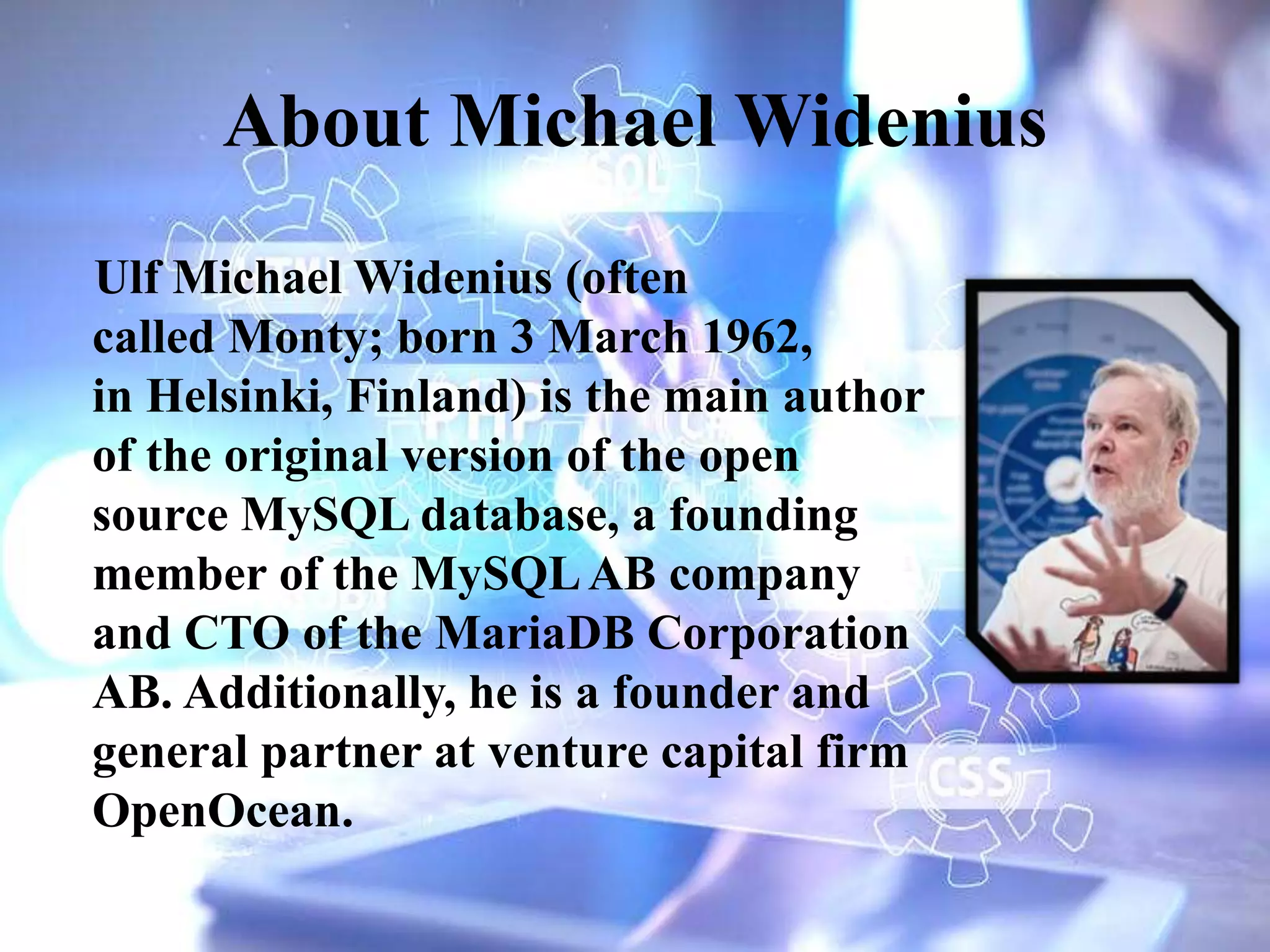 Michael Widenius | PPT