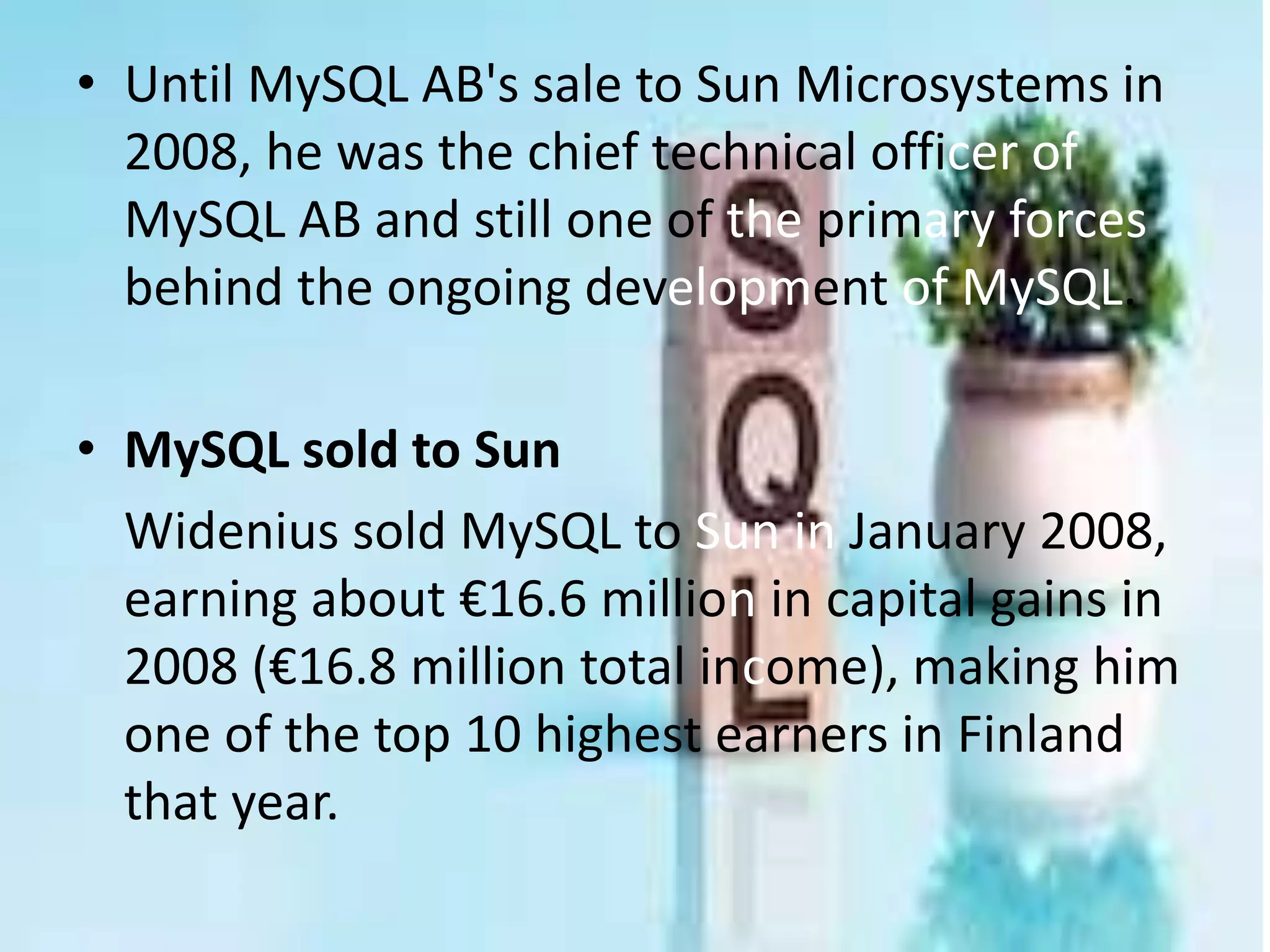 Michael Widenius | PPT