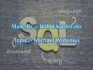Michael Widenius | PPT | Free Download